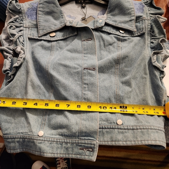 Jackets & Coats | Denim Light Blue Jean Embroidered Boho Vest | Poshmark